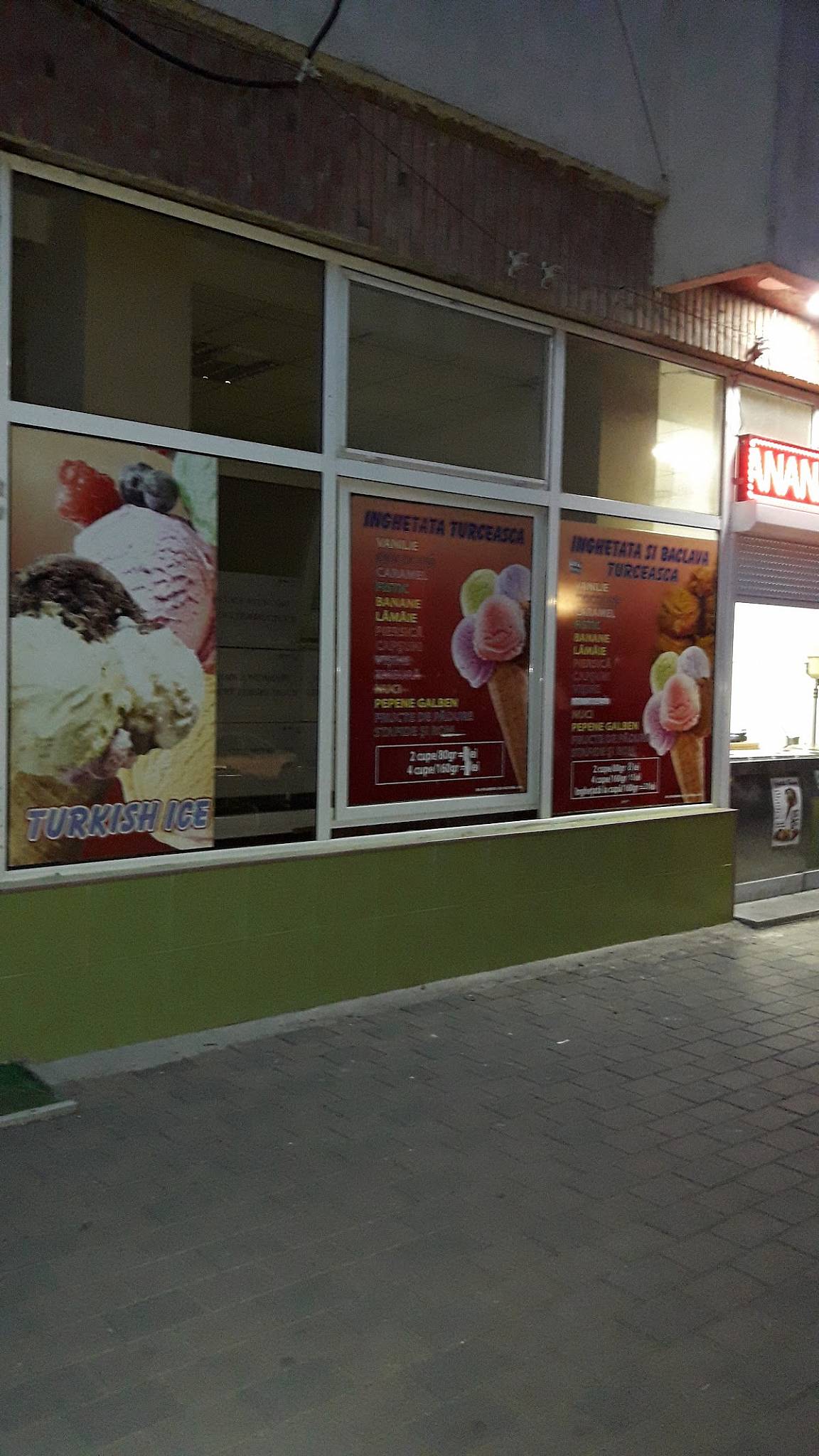 Menu at Înghețată Turcească, Mangalia