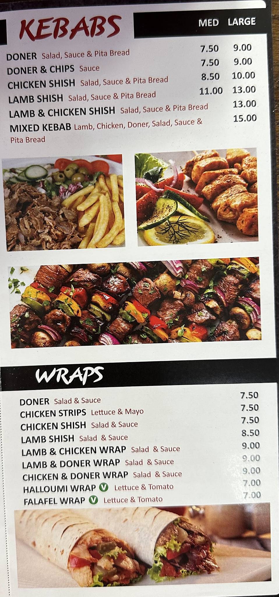 Menu at INGLETON PIZZA restaurant, Carnforth