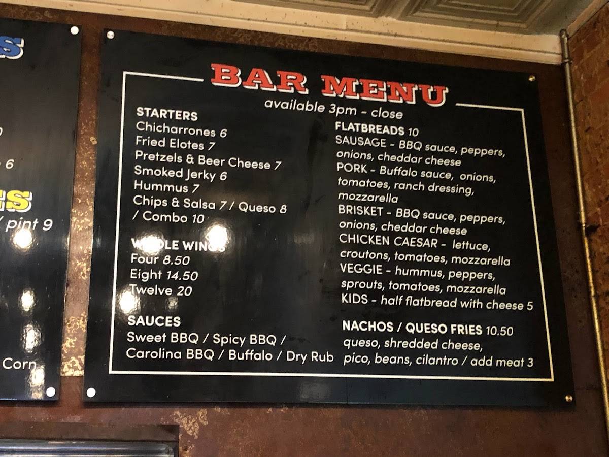 Menu at Intrinsic Smokehouse Brewery + BBQ Catering, Garland
