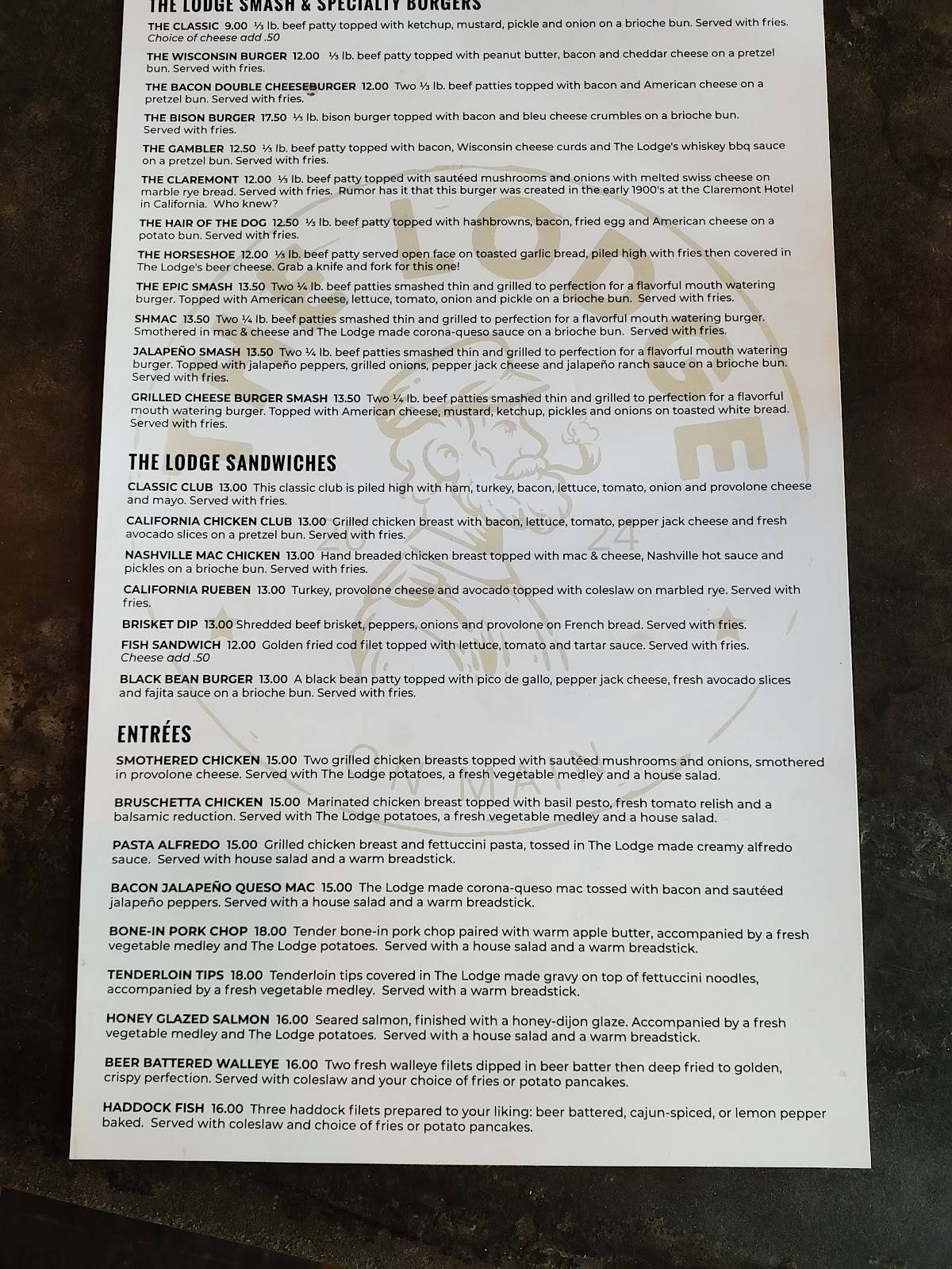 Menu at Ironworks on Main pub & bar, Marinette