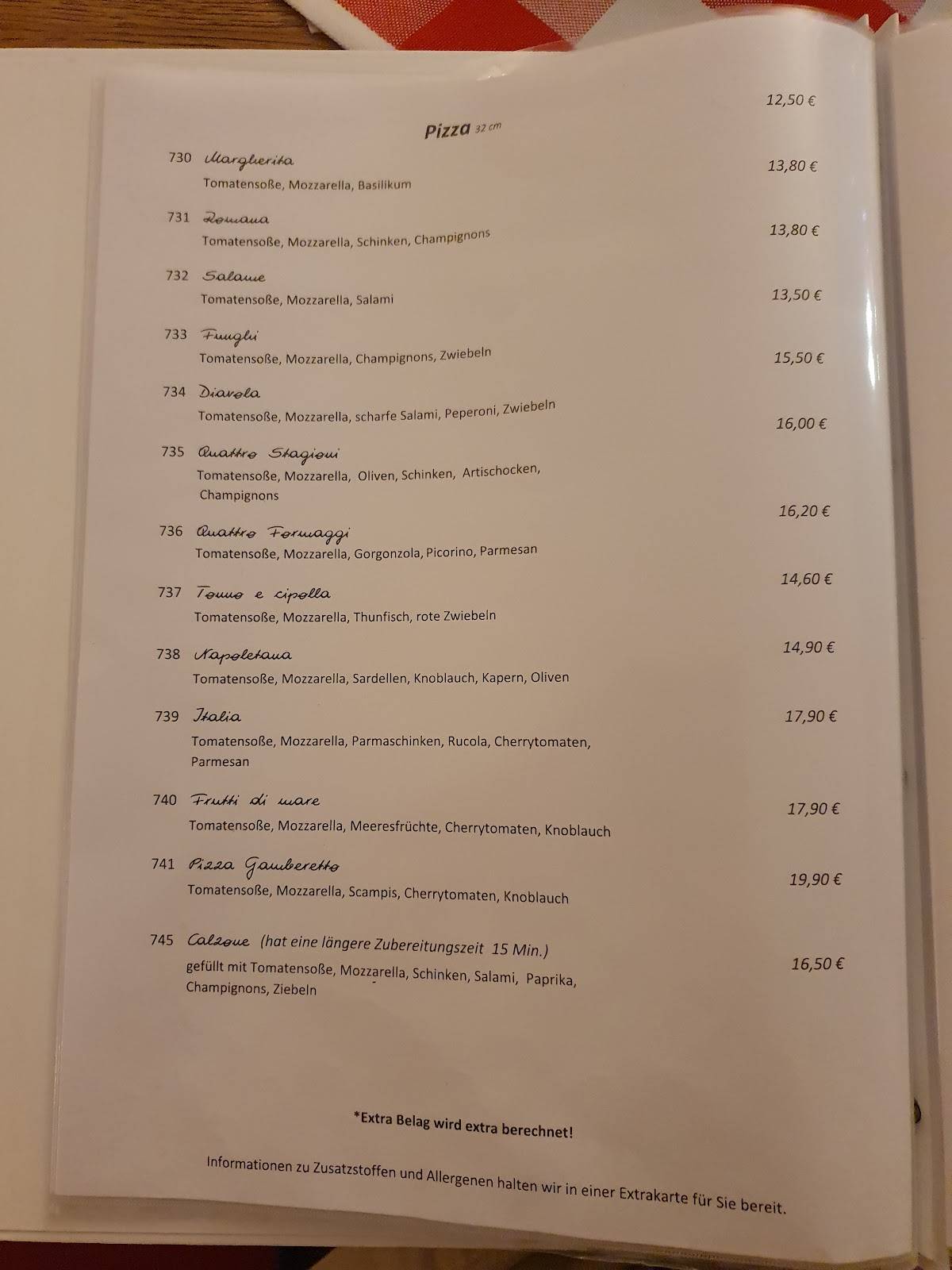 Speisekarte von Isola Bella restaurant, Helgoland