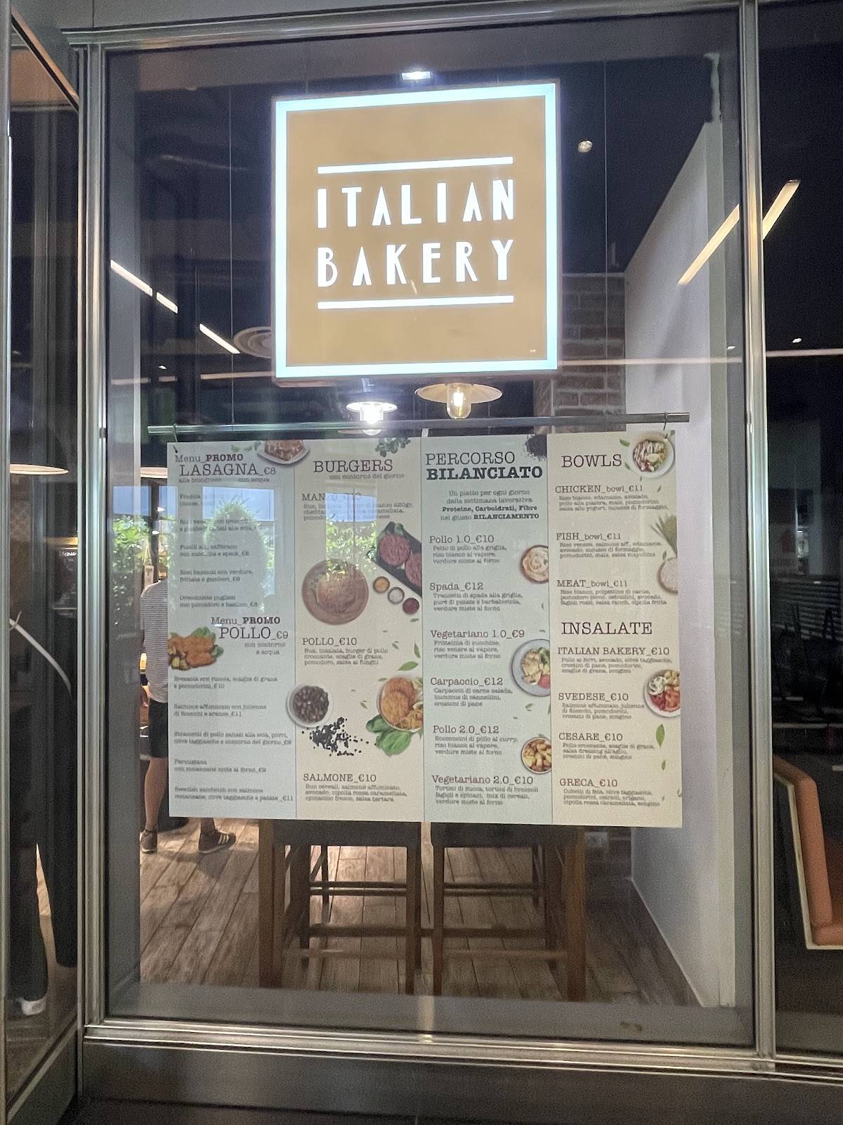 Menu da Italian Bakery Gae Aulenti, Milano, Piazza Gae Aulenti