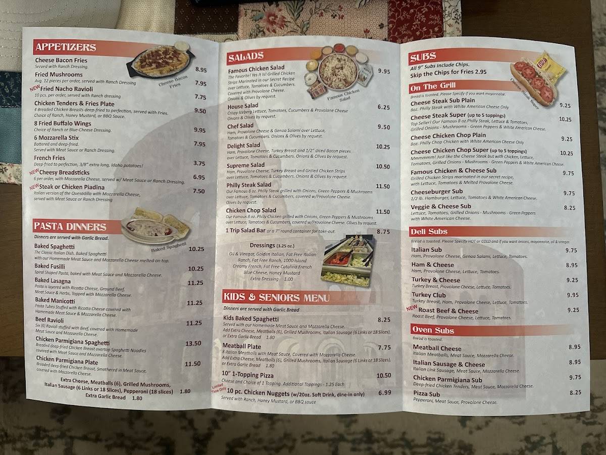 Menu at Italian Delight Family Restaurant, South Boston