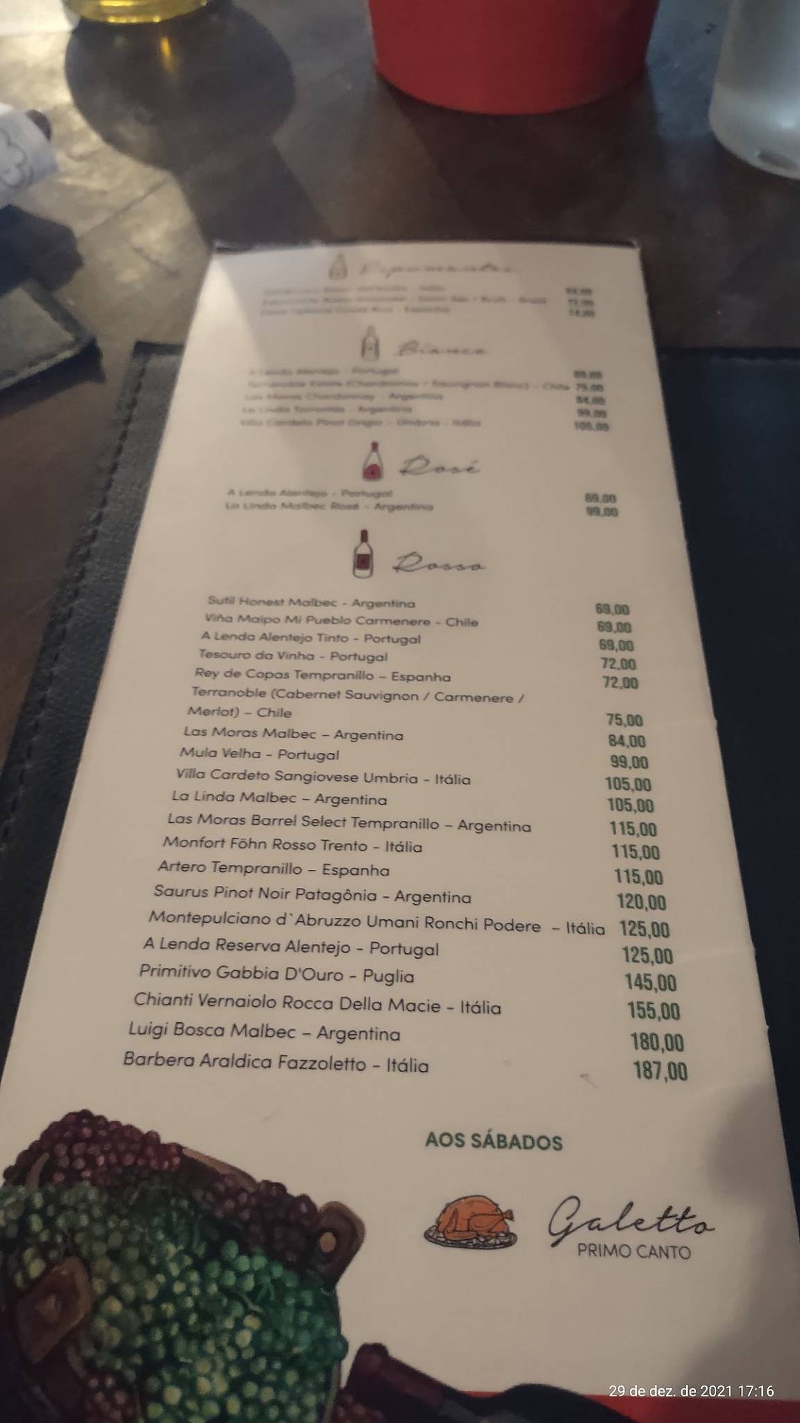 Menu em Italy Caffé Juvevê restaurante, Curitiba, R. Rocha Pombo