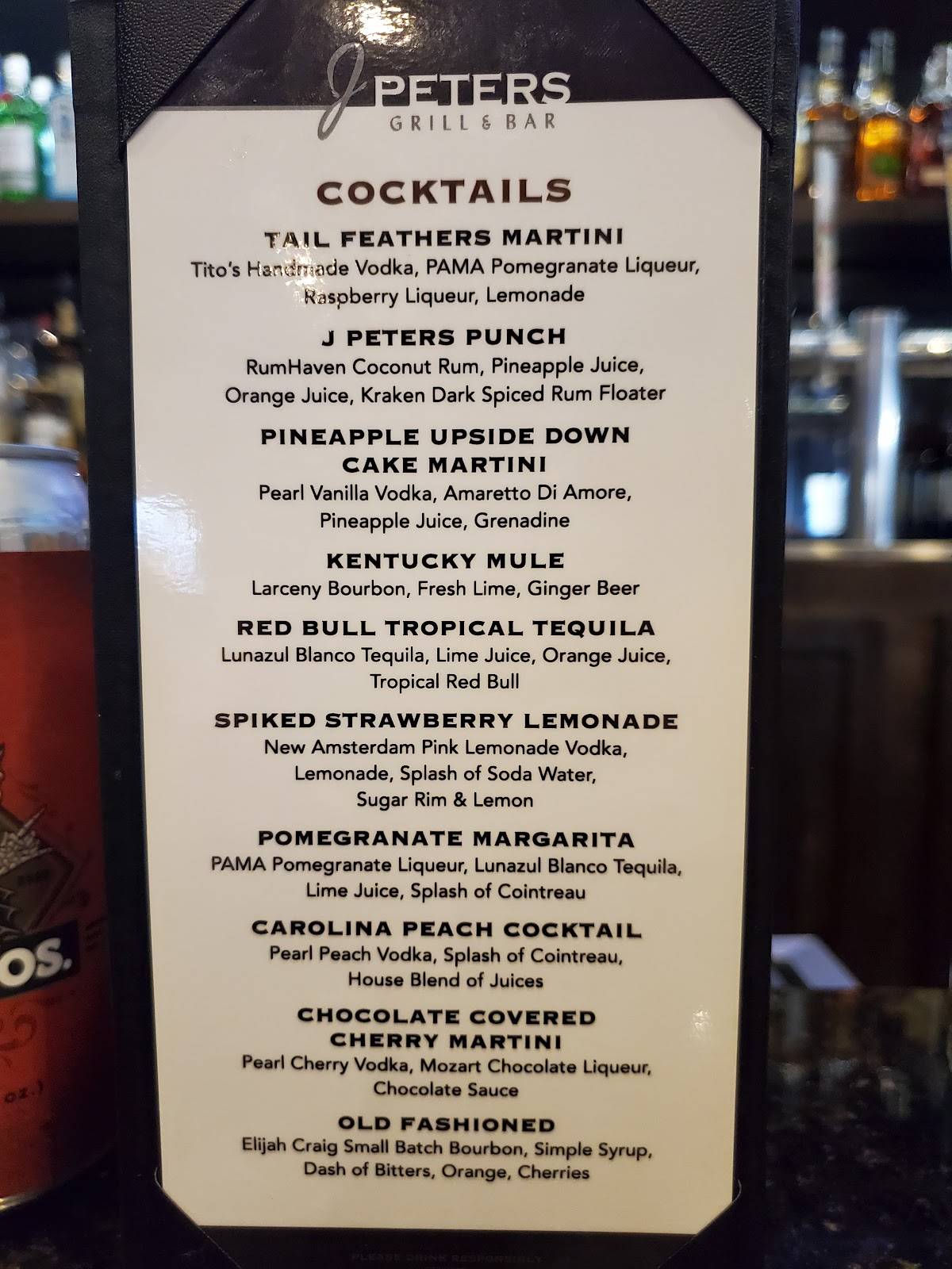 Menu at J Peters Grill & Bar - Pawleys, Pawleys Island