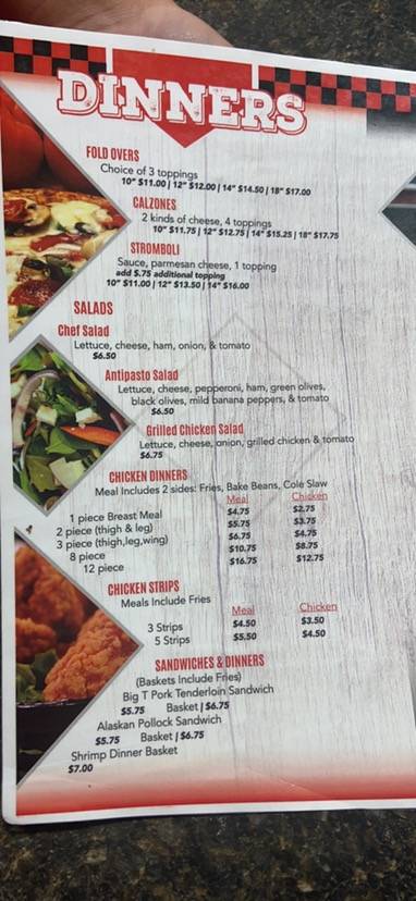 Menu at Jac & Do's Pizza of Indian Lake pizzeria, Russells Point