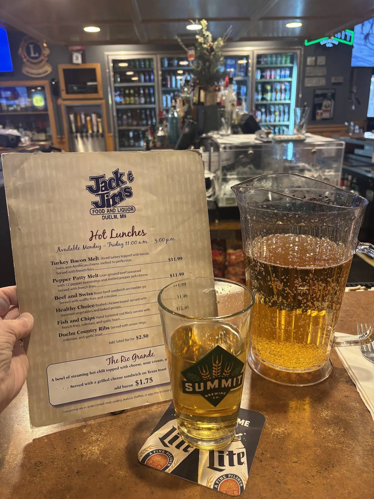 Menu at Jack & Jim's Food & Liquor pub & bar, Duelm