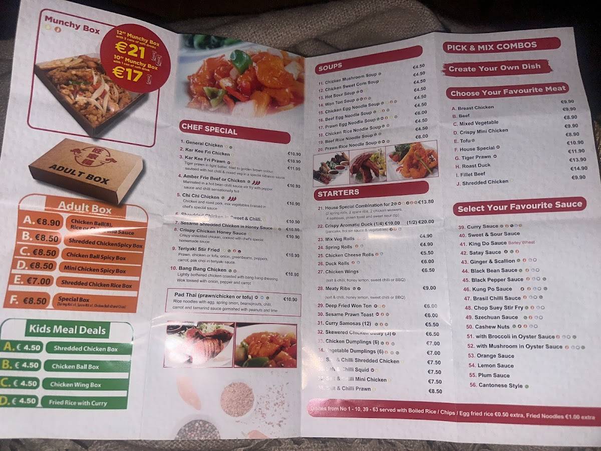 Menu at Jackey Chang, Ballybunion