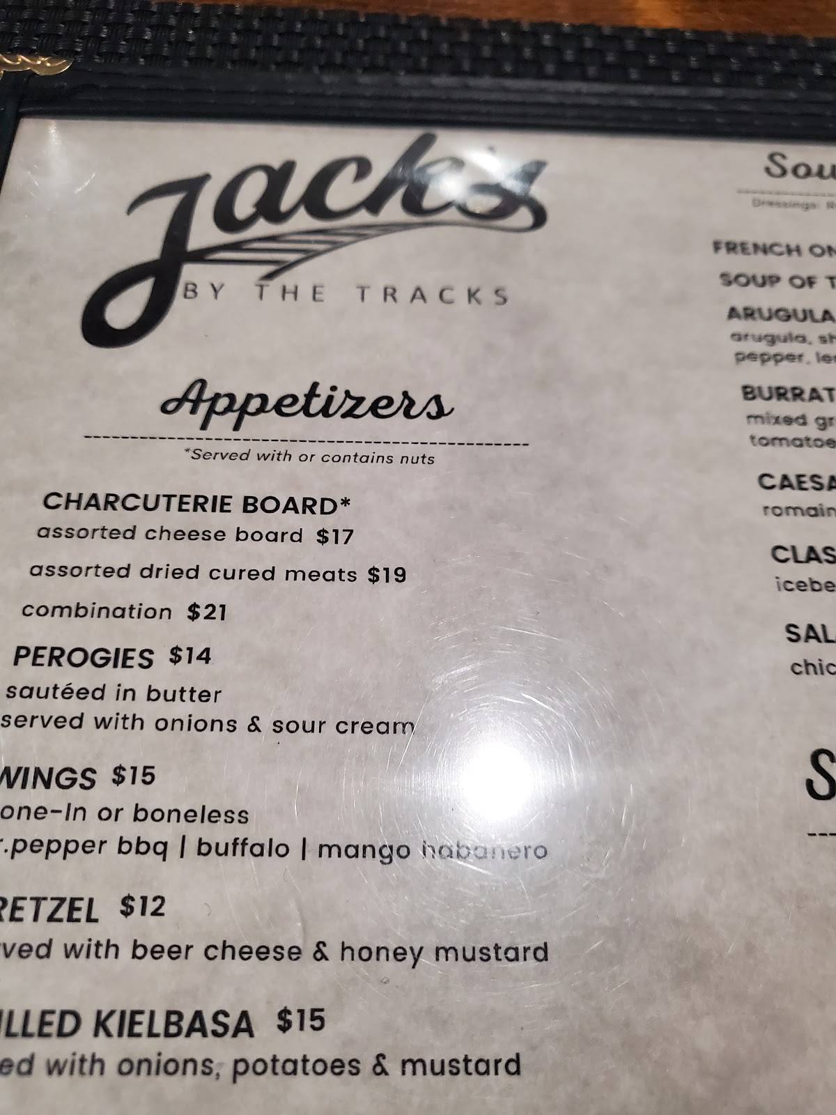 Menu at Jacks By The Tracks pub & bar, Belmar