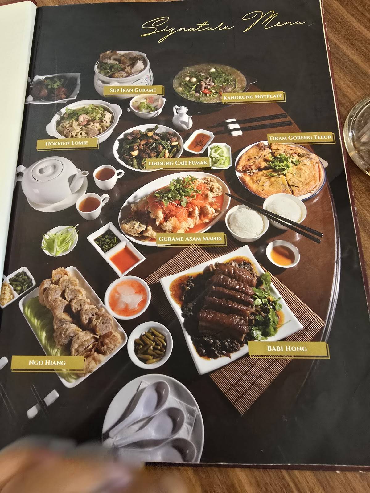 Menu at Mutiara - Traditional Chinese Food restaurant, West Jakarta