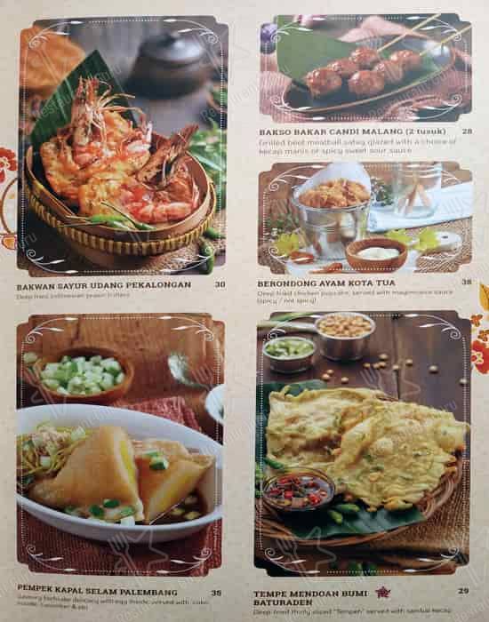 Menu at REMBOELAN restaurant, West Jakarta, Unit L1 - 118 & L1 - 119
