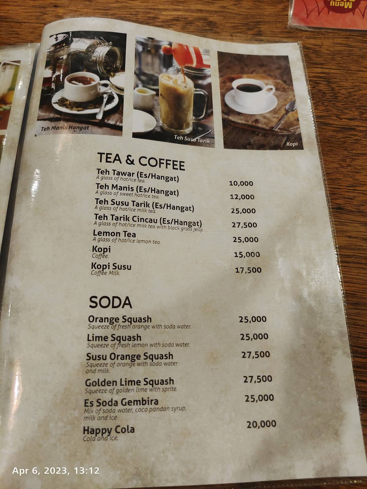 Menu at Warung Leko Citywalk Sudirman restaurant, Jakarta, Citylofts ...
