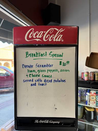 Menu at Java River cafe, Montevideo, 210 S 1st St