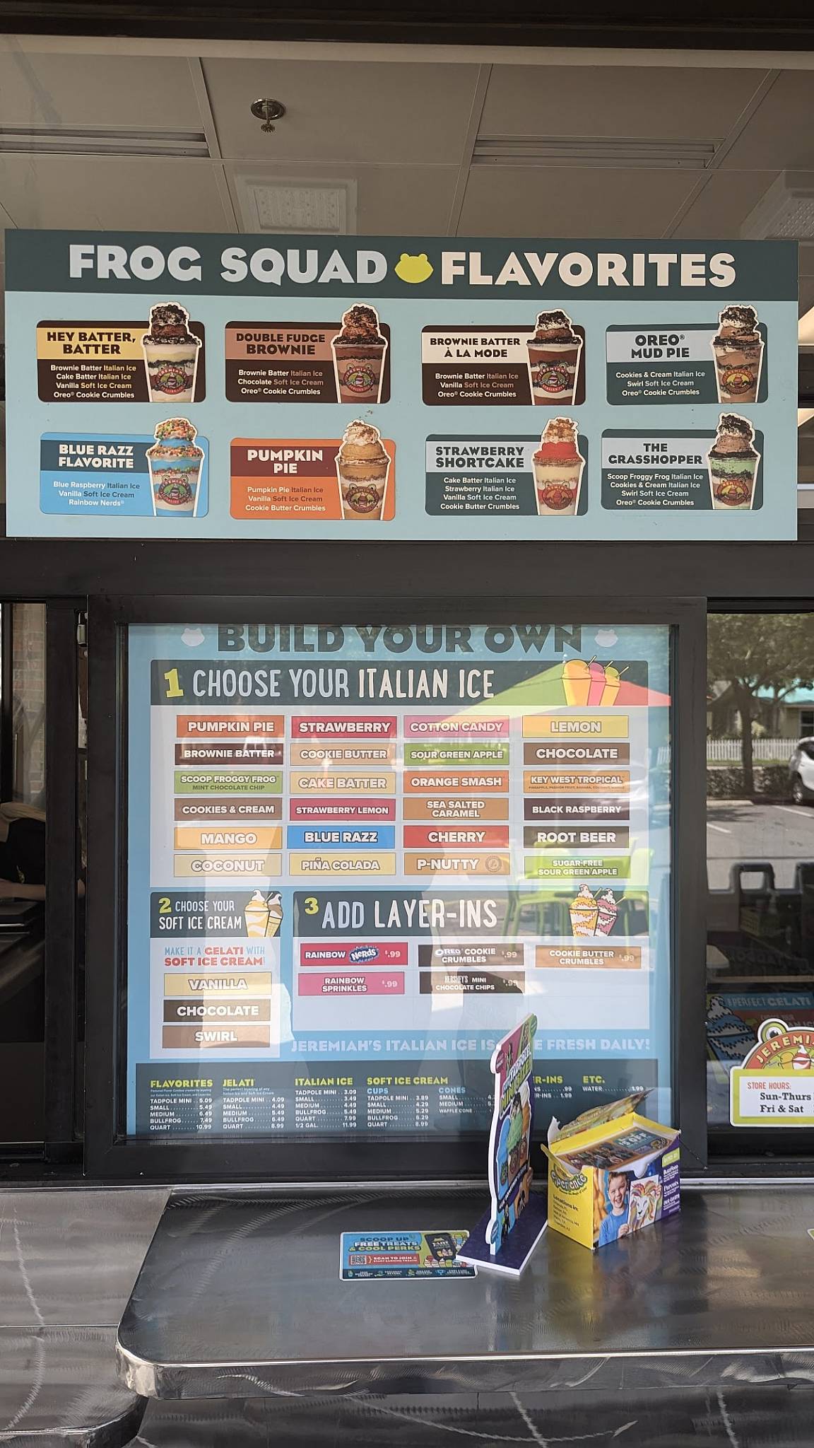 Carta del postres Jeremiah's Italian Ice, Orlando, S Orange Ave