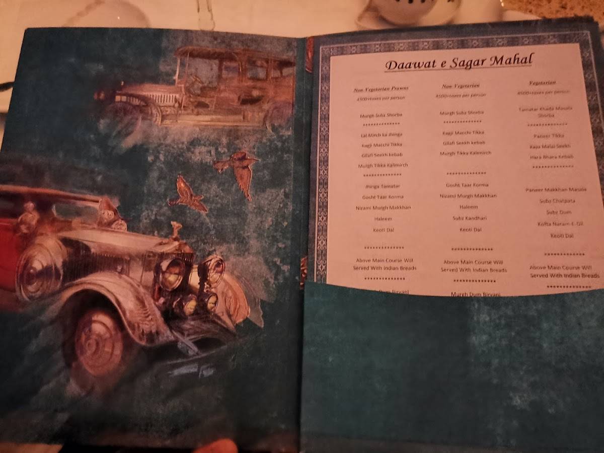 Menu at Jewel of Nizam - The Minar, Hyderabad, The Golkonda Resort