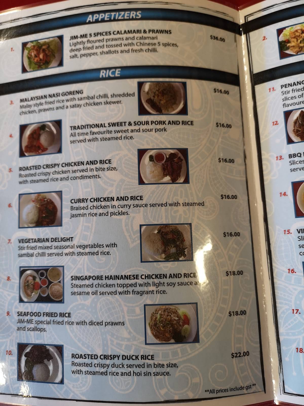 Menu at Jim-Me Kitchen Mackay restaurant, Mackay
