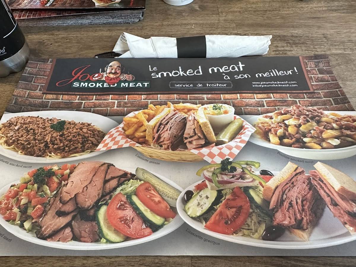 Menu at Joe Smoked Meat - Le Grand Marché restaurant, Québec City