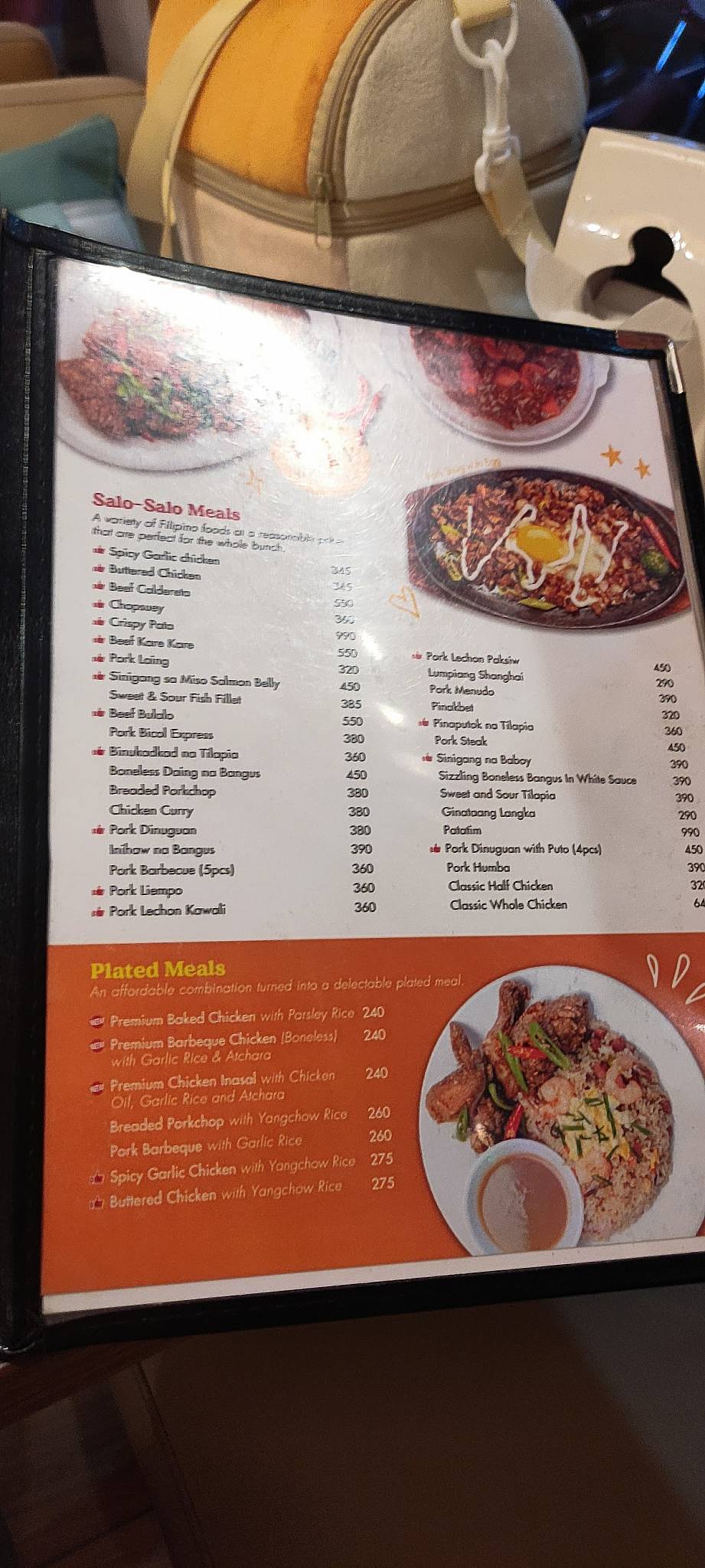 Carta de Joliant Restaurant Betterliving, Parañaque, 155 Doña Soledad Ave