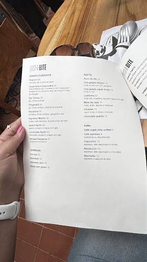 Menu em Just a Bite restaurante, São Paulo