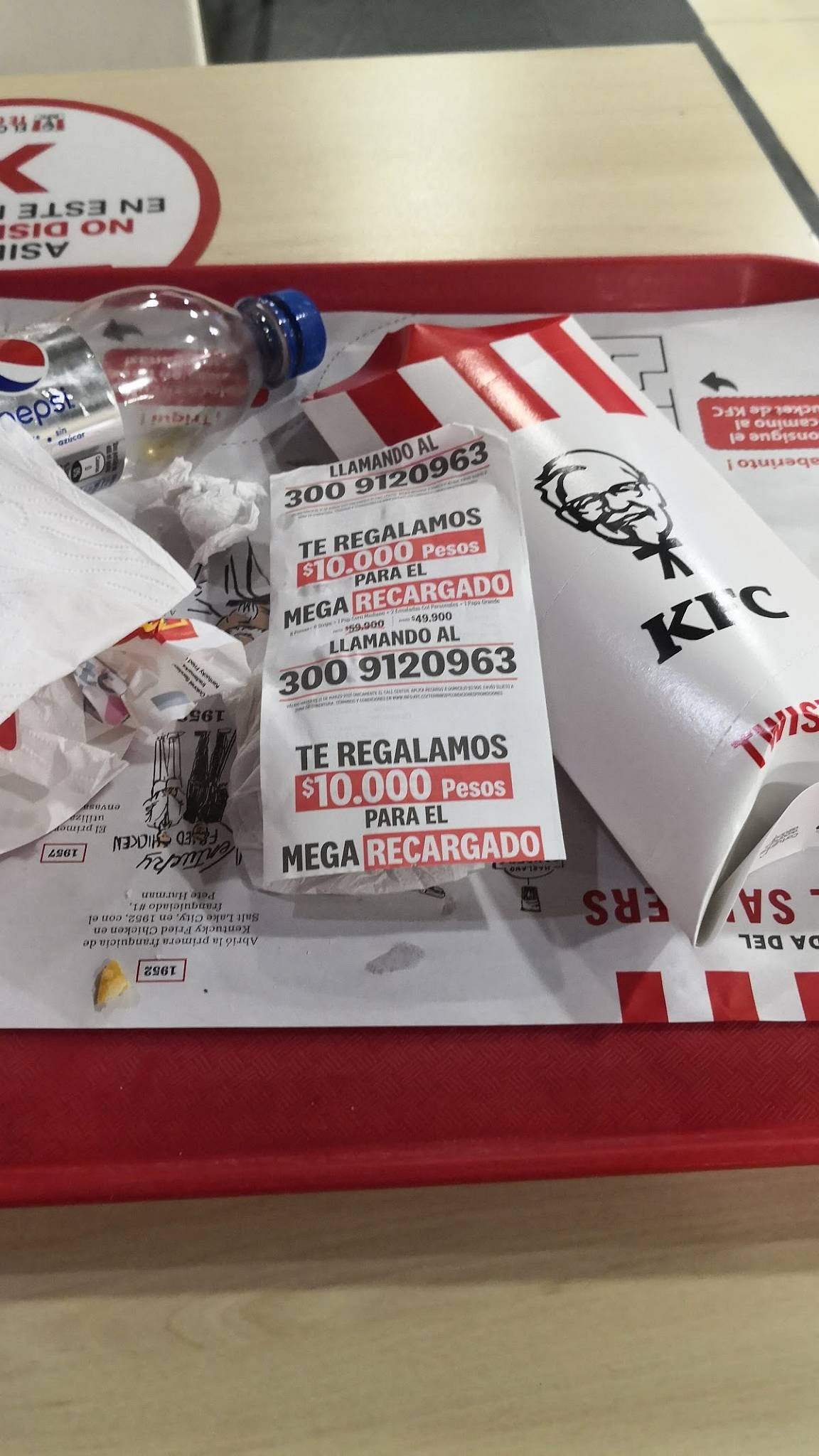 Carta del restaurante KFC San Martin, Colombia, Cra. 2 #7 - 148