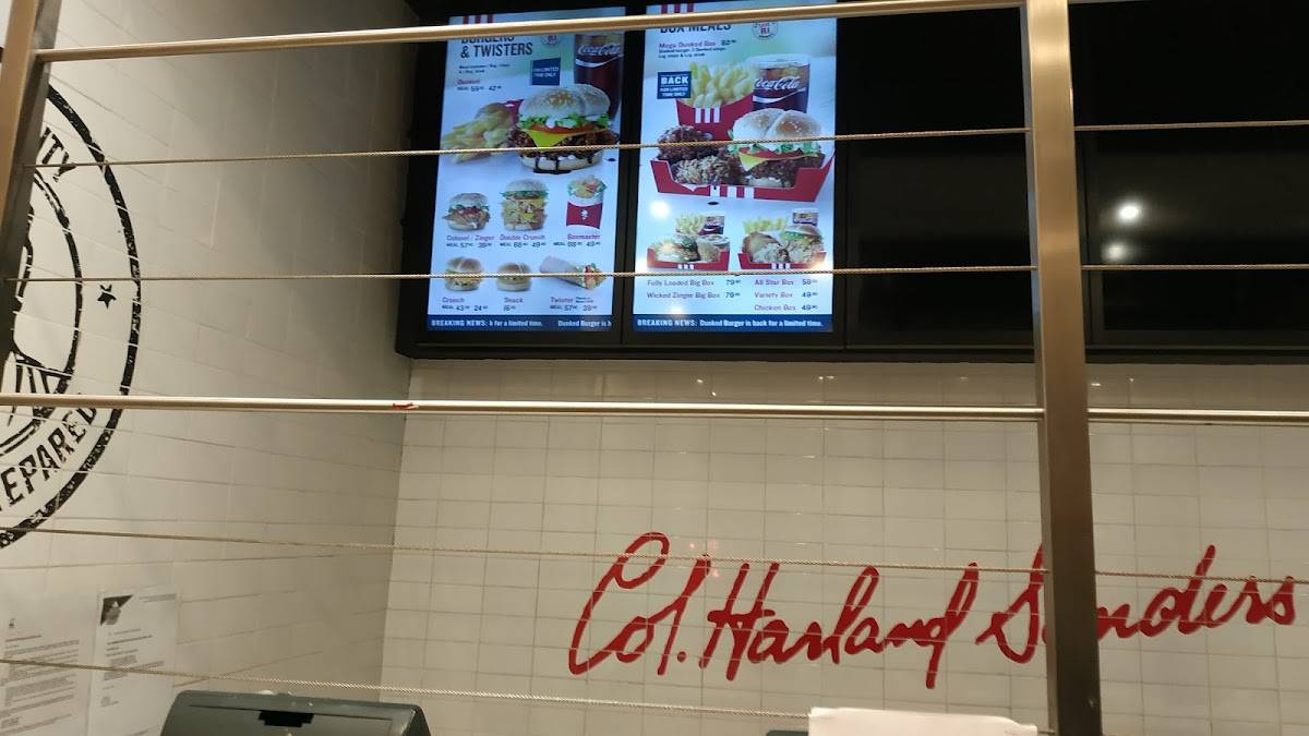 Menu at KFC White River restaurant, White River