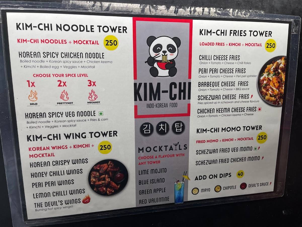 Menu at KIM-CHI Tower, Chennai
