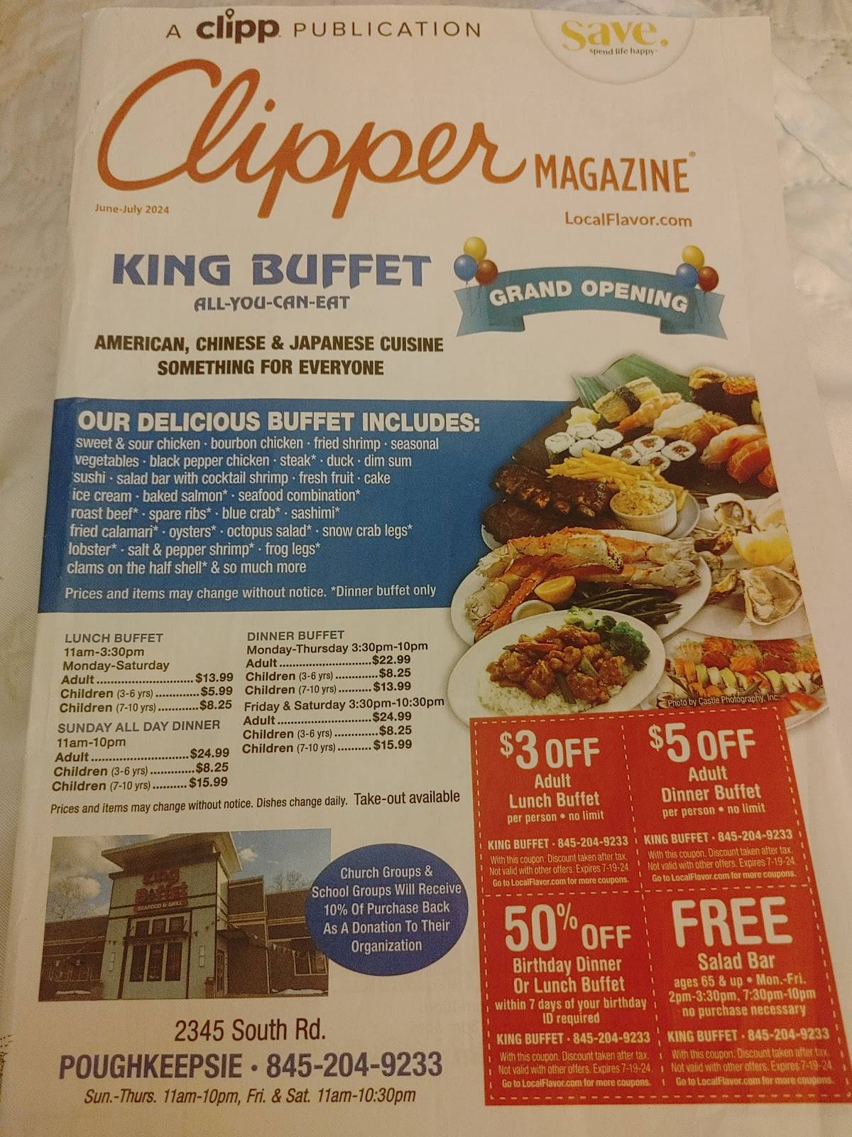 Menu at KING BUFFET restaurant, Poughkeepsie