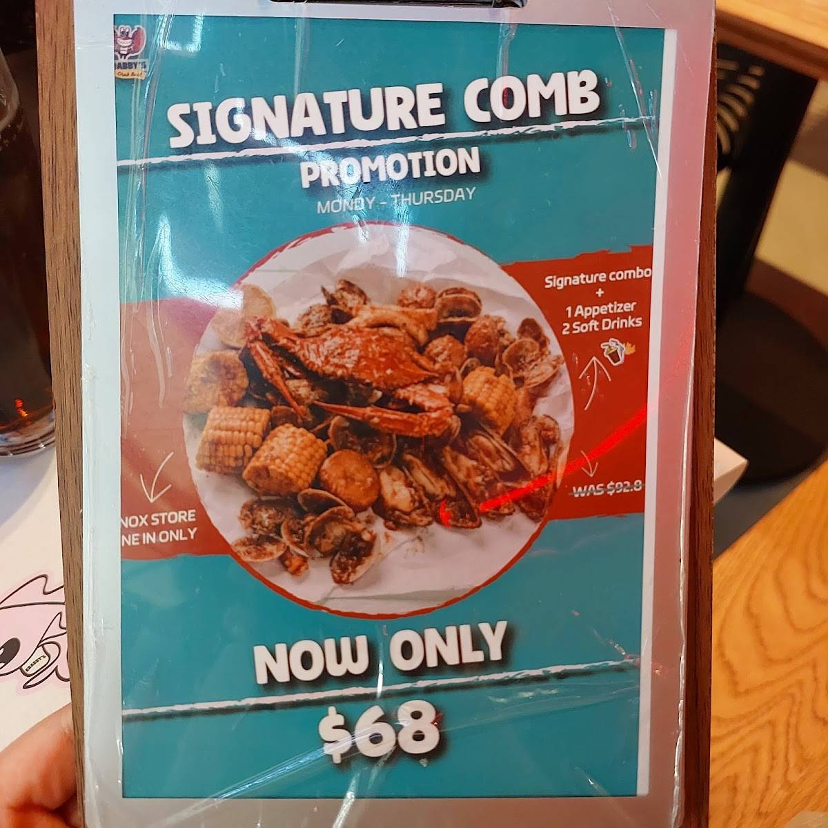 Menu at KRABBY'S CRAB BOIL—Knox restaurant, Wantirna South