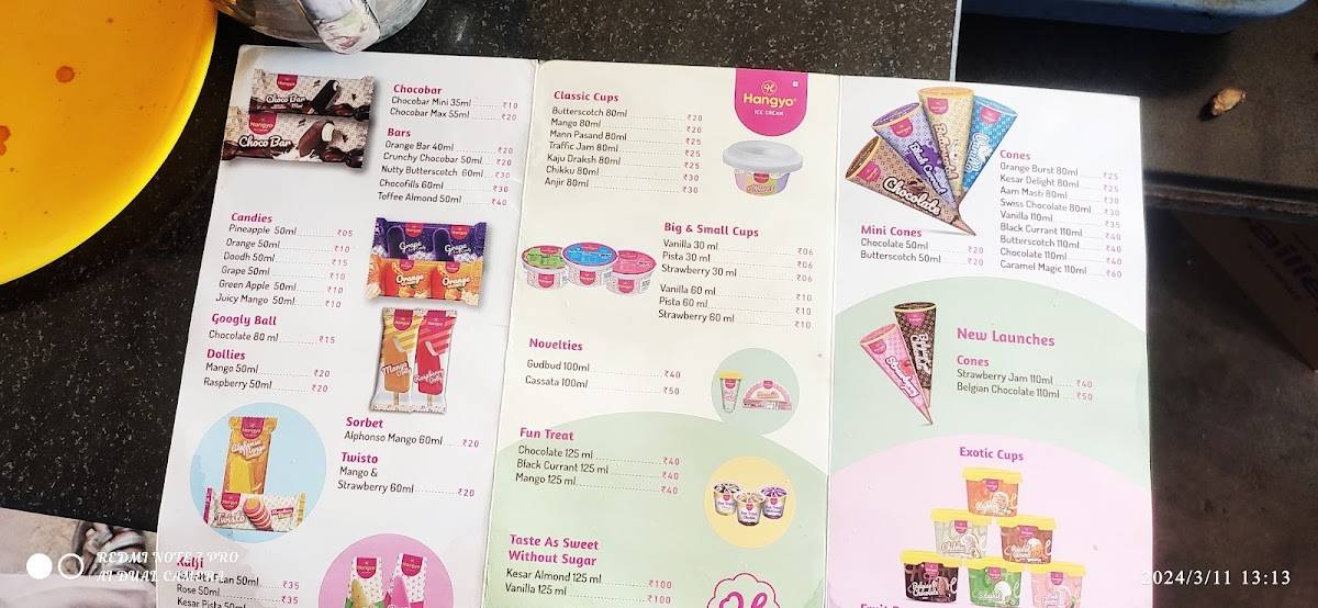 Menu at KT tea stall, Madapura