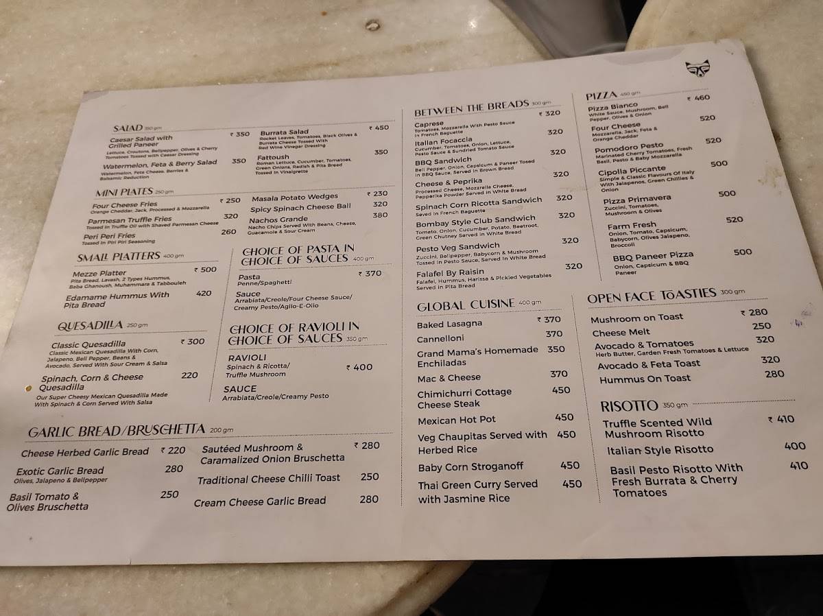 Menu at Kaffa Coffee Roasters, Ahmedabad, Ground Floor