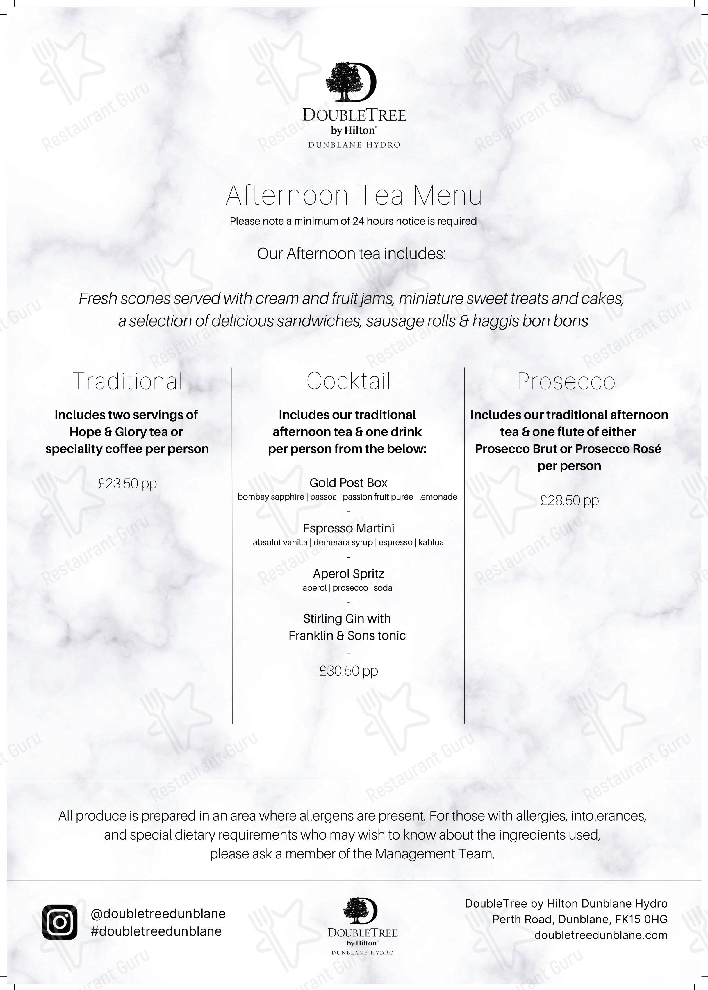 Menu at Kailyard by Nick Nairn restaurant, Dunblane