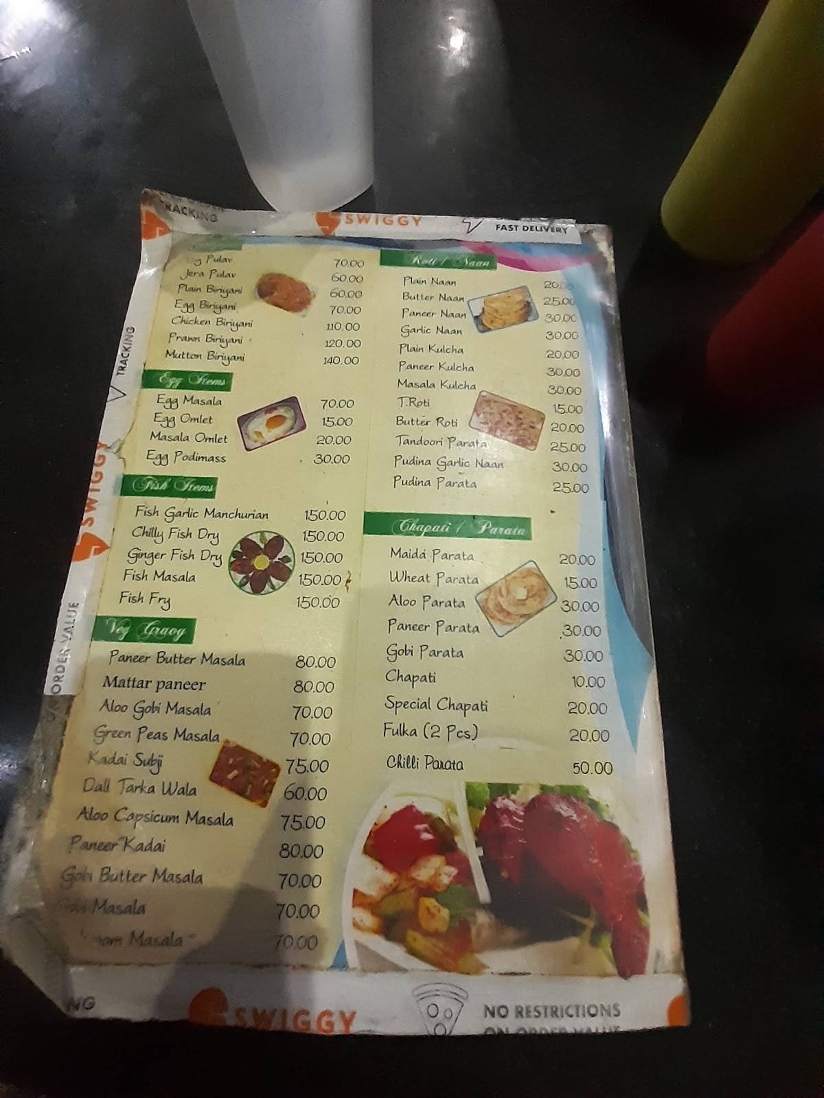 Menu at Kalam Hot Kitchen Restaurant, Chennai, No. 54/490