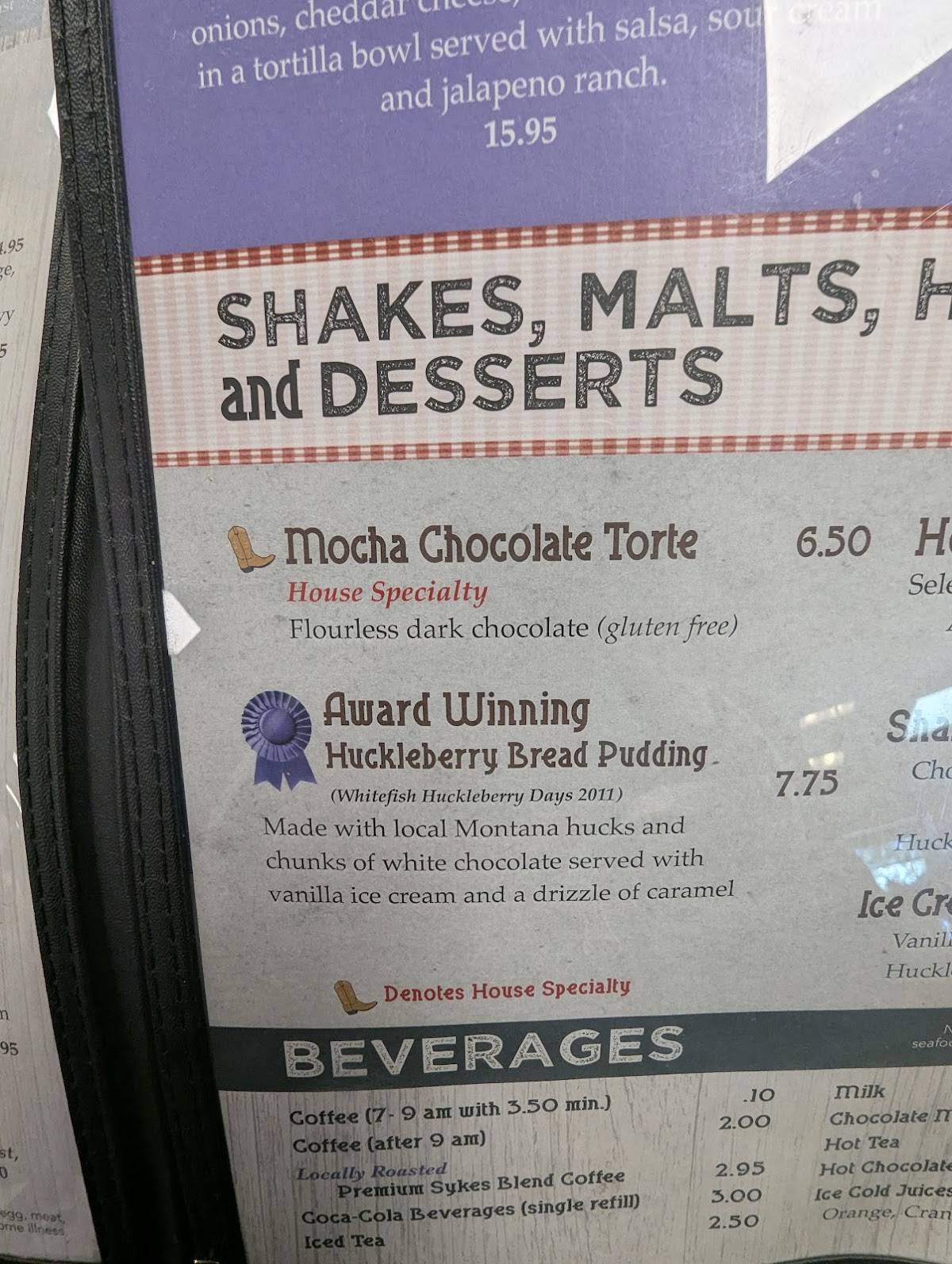 Menu at Sykes Diner & Market restaurant, Kalispell