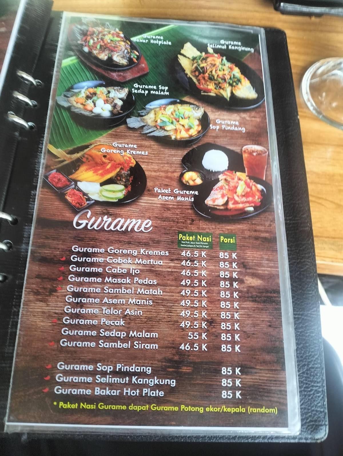 Menu at Kampung Kecil - Warung Pojok Cikarang restaurant, Bekasi Regency