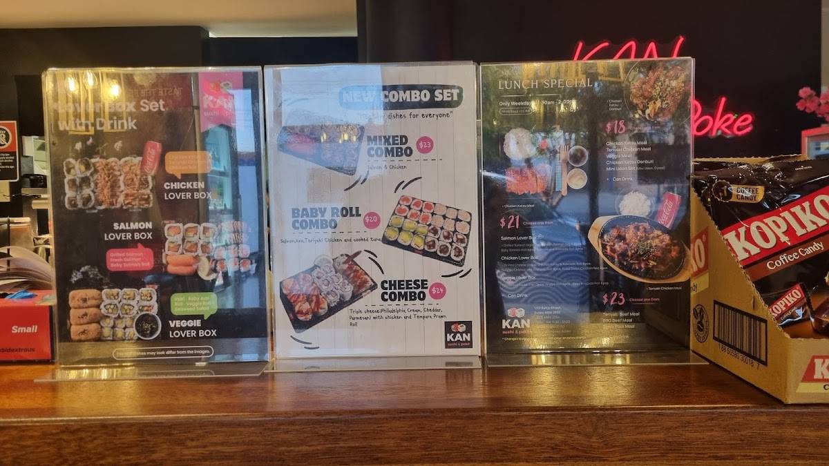 Menu at Kan Sushi & Poke Dubbo restaurant, Dubbo