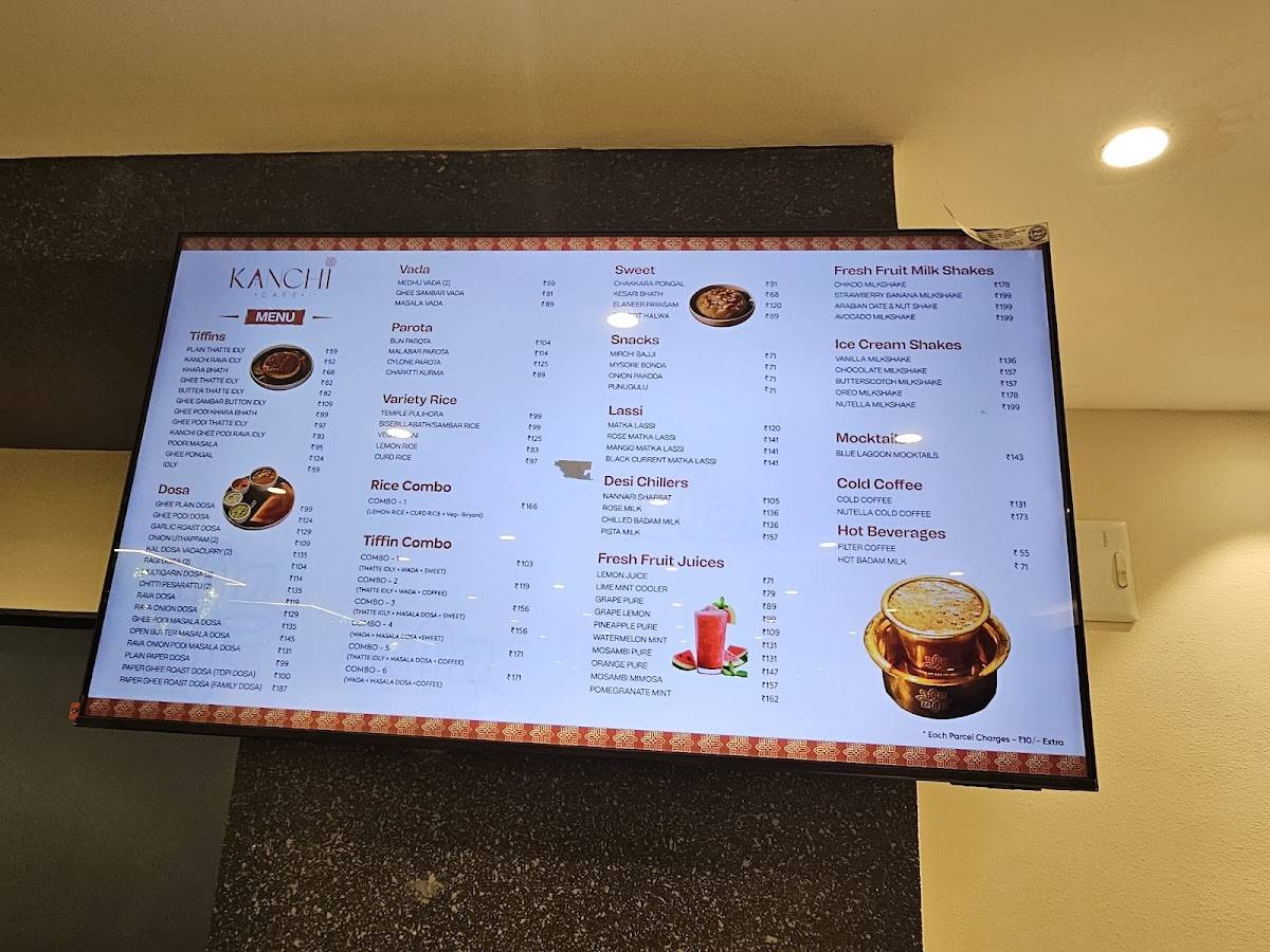 Menu at Kanchi Cafe - Manikonda, Hyderabad