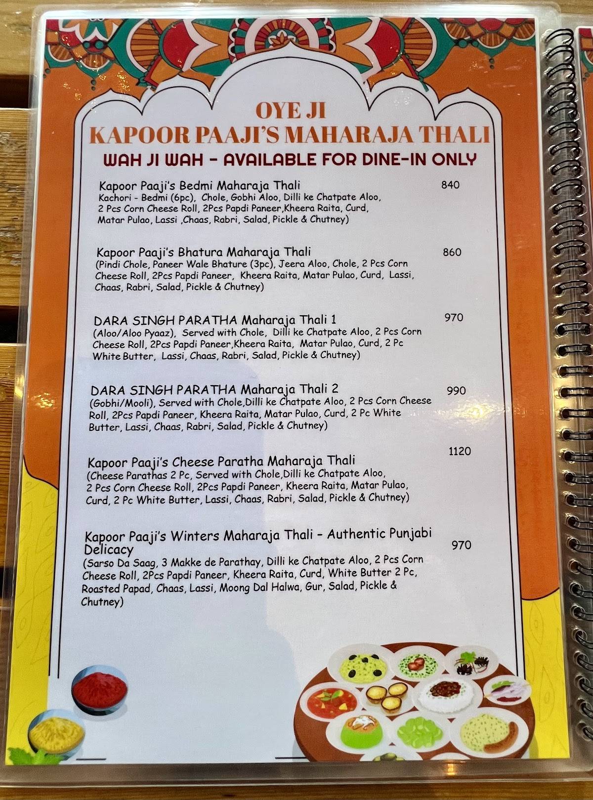Menu at Kapoor's Cafe - Banjara Hills, Hyderabad, 5th floor