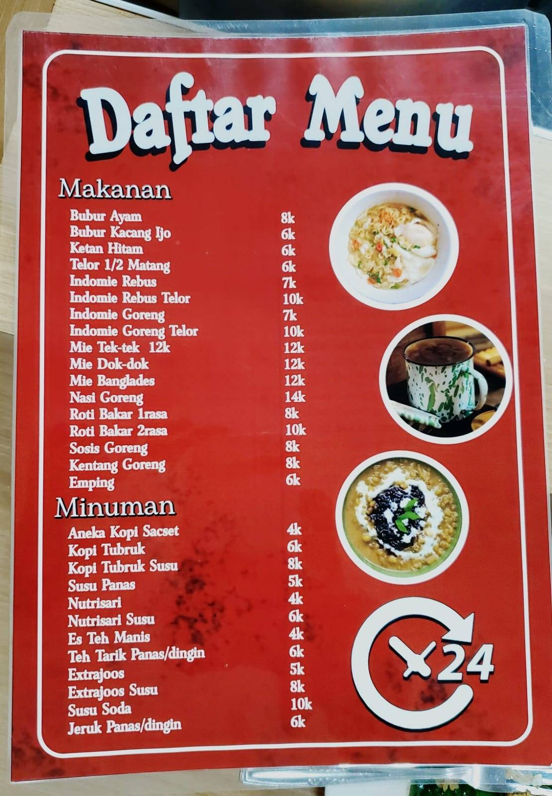 Menu at ANG BURJO, Karawang
