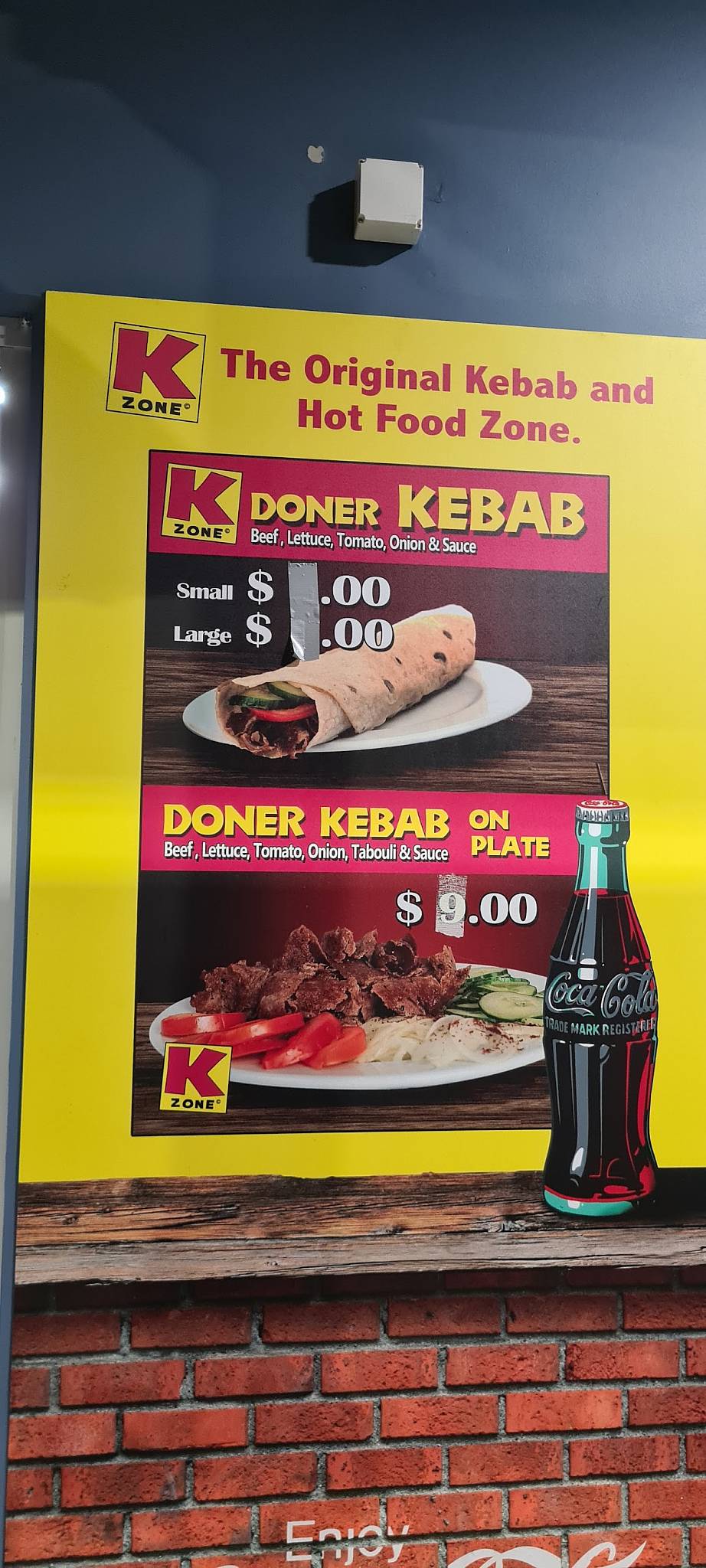 Menu at Kebab Zone Richlands restaurant, Richlands