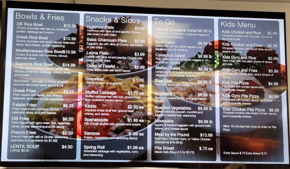 Menu at Daily Bread restaurant, Miami, S Dixie Hwy