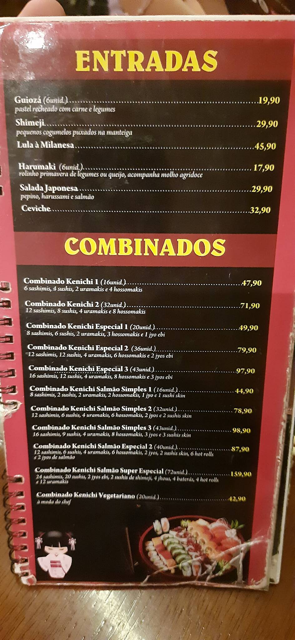 Menu em Kenichi Sushi restaurante, São Roque