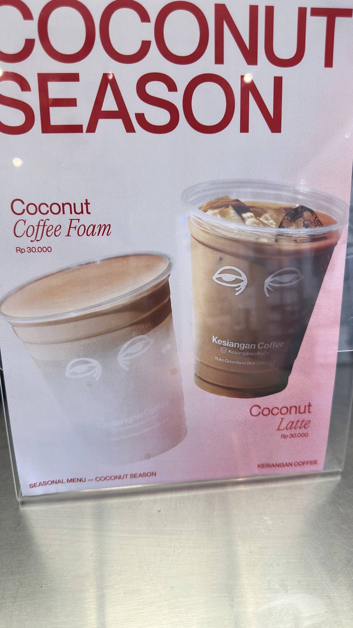 Menu at Kesiangan Coffee X Fat Boy Club Batam Centre, Batam