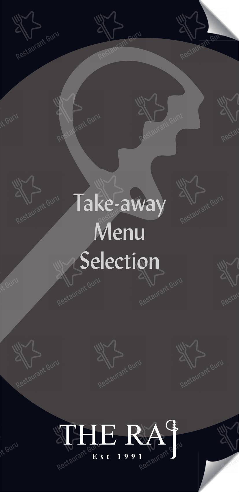 Menu at The Raj Restaurant, Kettering