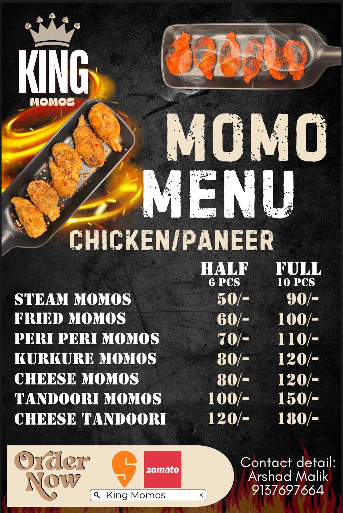 Menu at King Momos (Halal), Mumbai, Ground Dosti Galaxy SM Rd Antophill