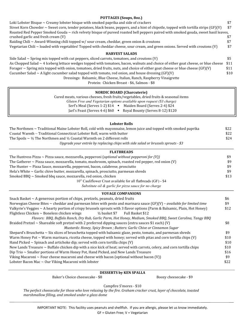Carta del restaurante KingView Meadhouse & Winery, Municipio del Mt ...