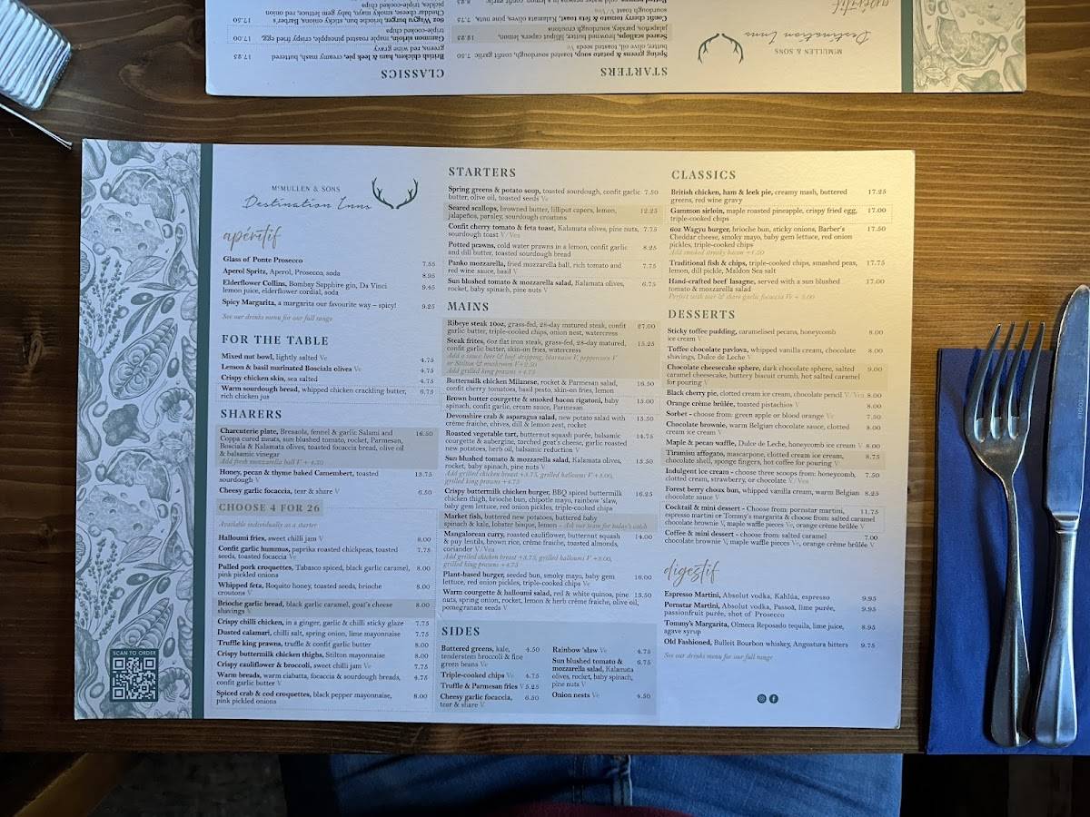 Menu at Kingfisher on the Quay pub & bar, Camberley