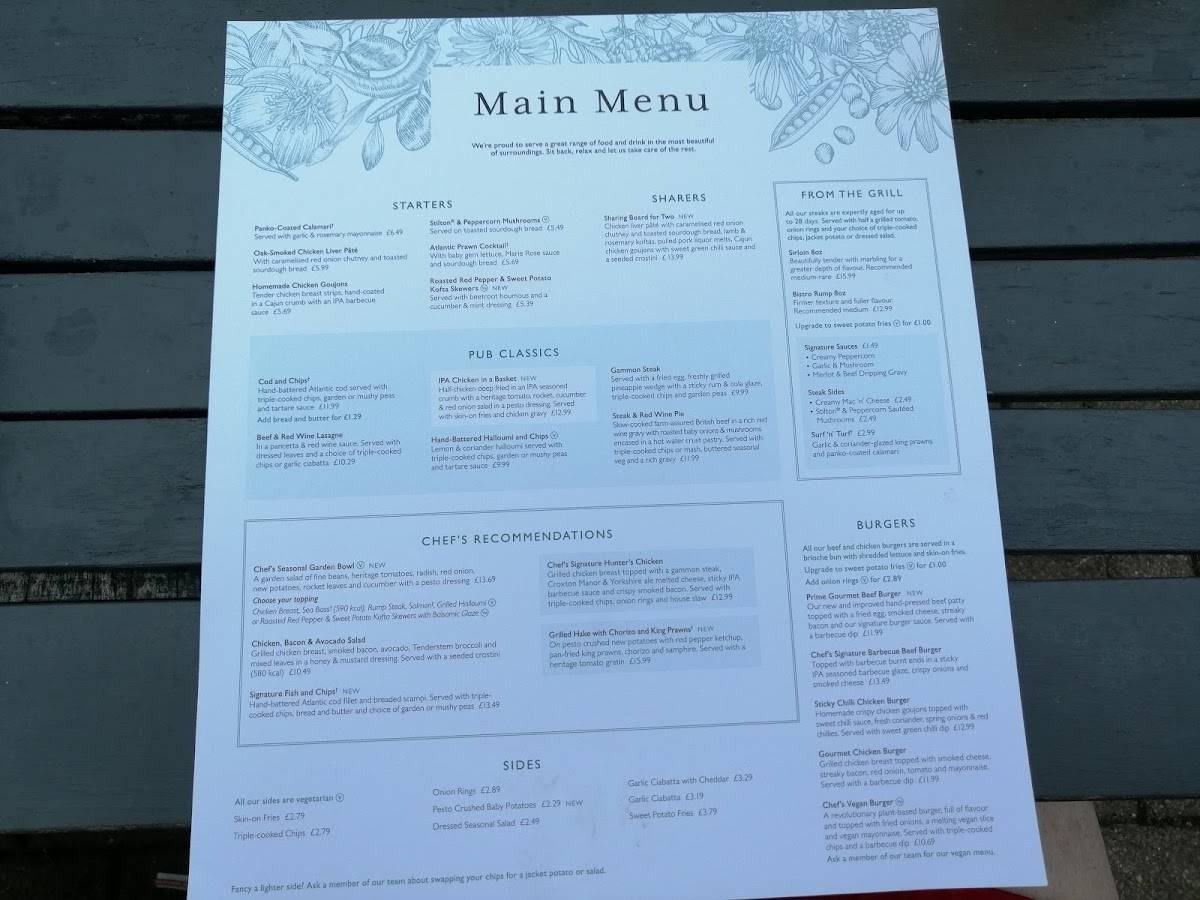 Menu at Kings Arms pub & bar, Oxford, Church Rd