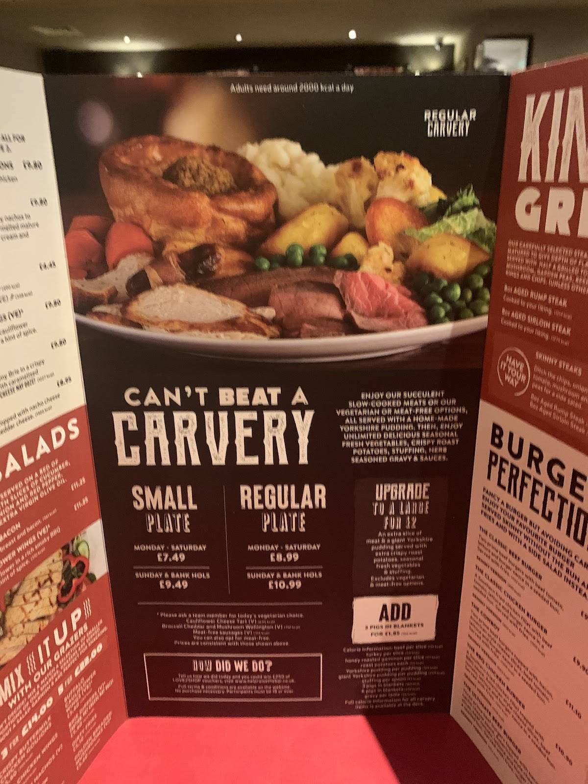 Menu at Kings Chamber pub & bar, Moorends