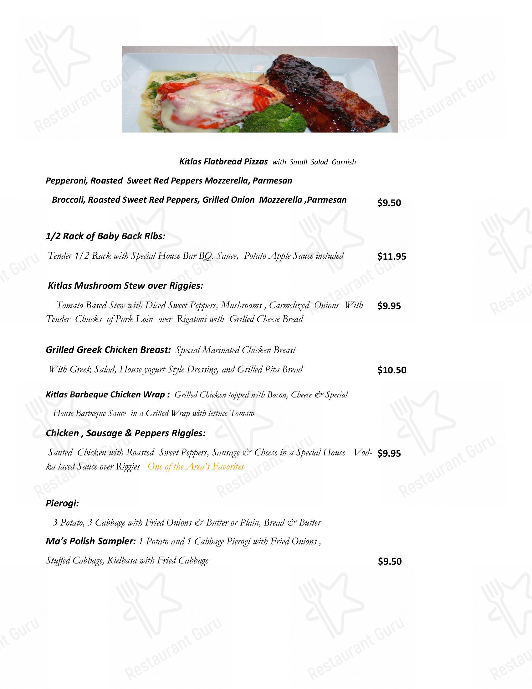 Menu at Kitlas Restaurant, Utica
