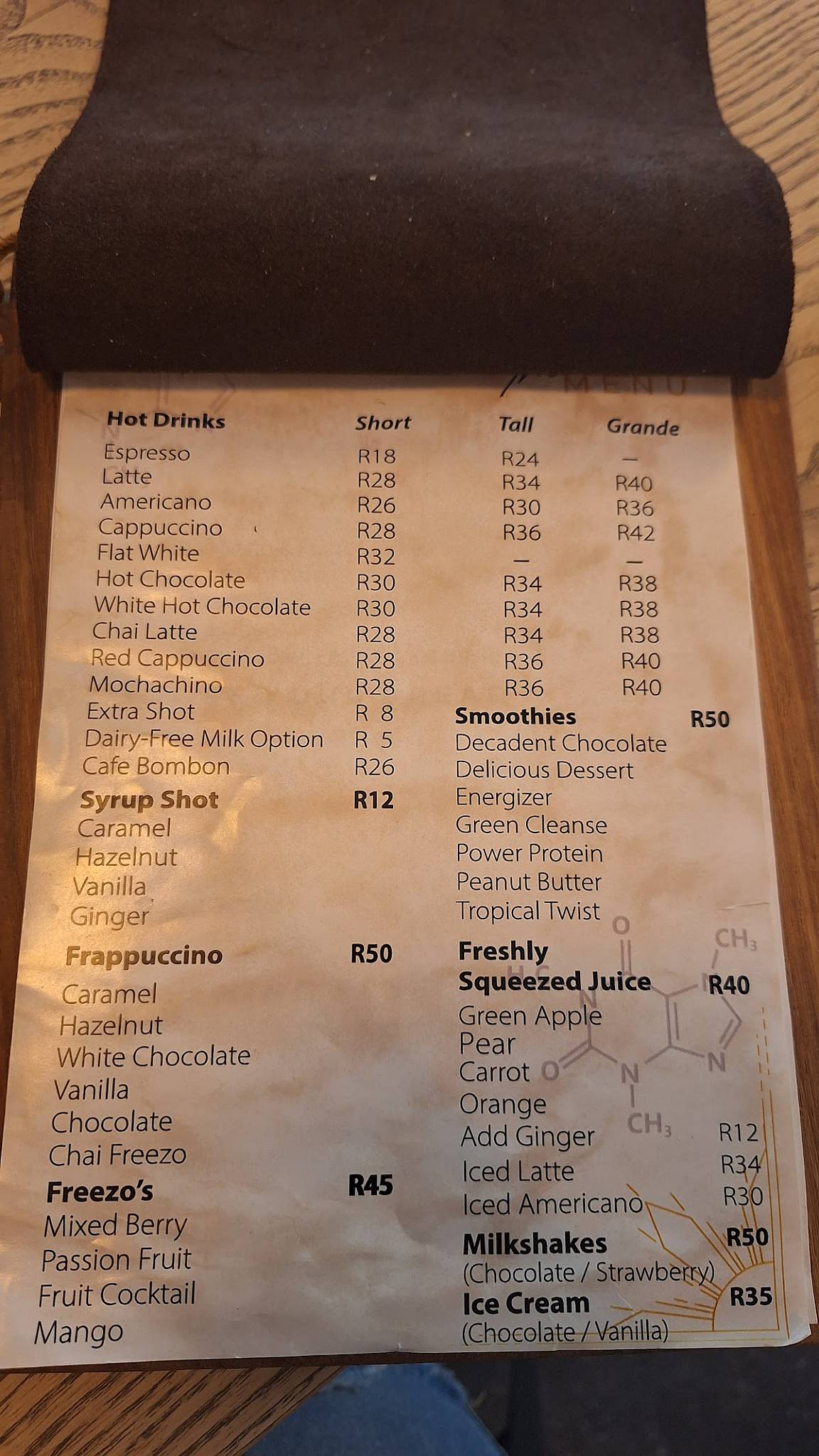 Speisekarte von Kofi restaurant, Benoni
